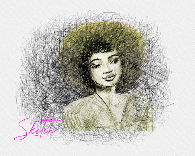 Draw amazing scribble art sketch work by Aamer_shahzad | Fiverr