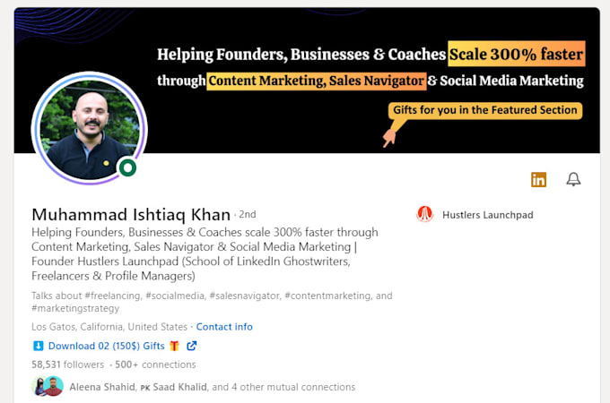 Create professional linkedin profile and optimization by Zohaibarshed45 | Fiverr