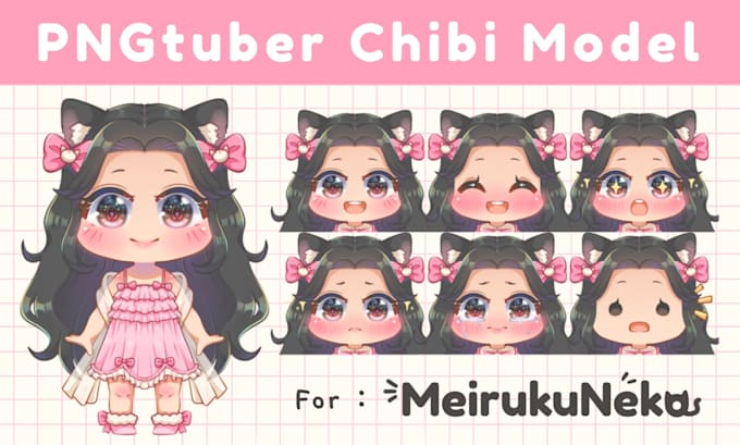 Do chibi pngtuber model for streamer by Inchiiartworks | Fiverr