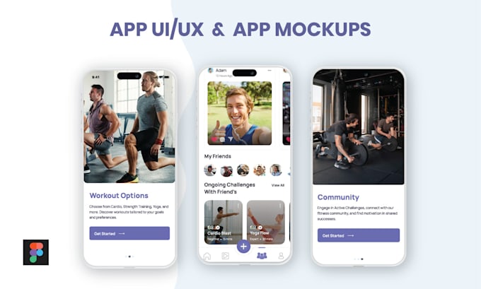 Do modern ui ux app design, web app, app dashboard prototype in figma by Hiba_bashir | Fiverr