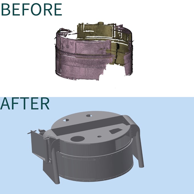 Do reverse engineering and cad modeling from scan images,stl,obj by Javierpastorgom | Fiverr