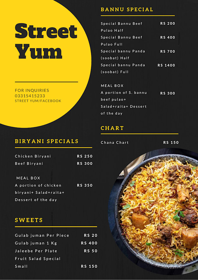 Elevate your restaurant with stunning menu designs by Sahlasaba | Fiverr