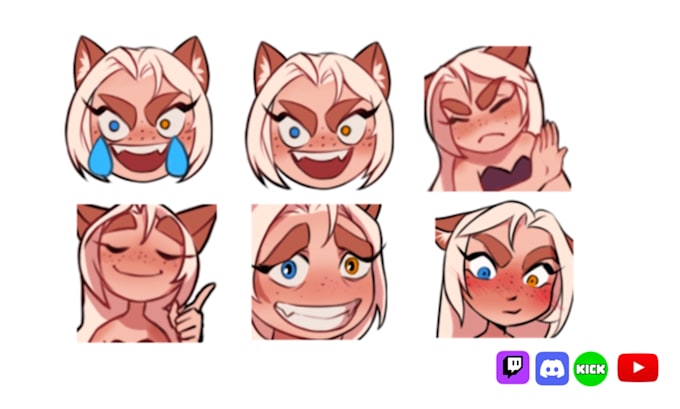 Create custom emote stickers and sub badges by Zorospie | Fiverr