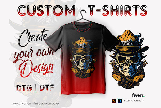 Prepare artwork for custom t shirt printing dtg dtf by Nscreativemedia ...