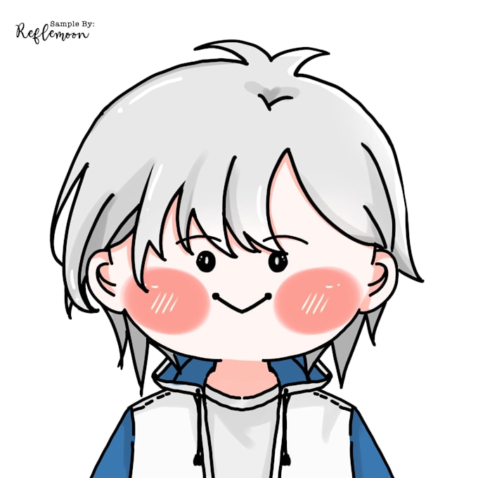 Draw cute chibi, mascot by Reflemoon_ | Fiverr