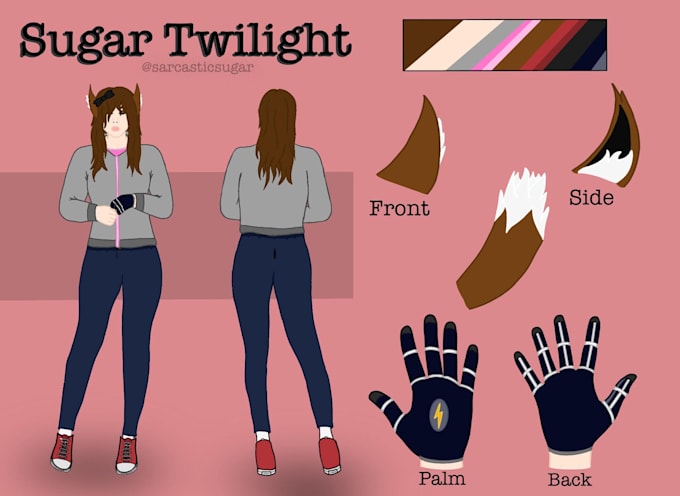 Draw dynamic character reference sheets by Sarcasticsugar | Fiverr