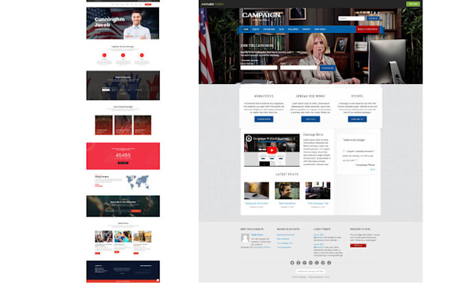 Design professional political government website election campaign ...