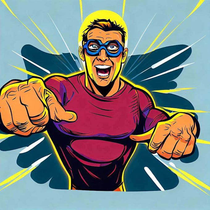 Make comic superhero cartoon character design by Brendansant | Fiverr