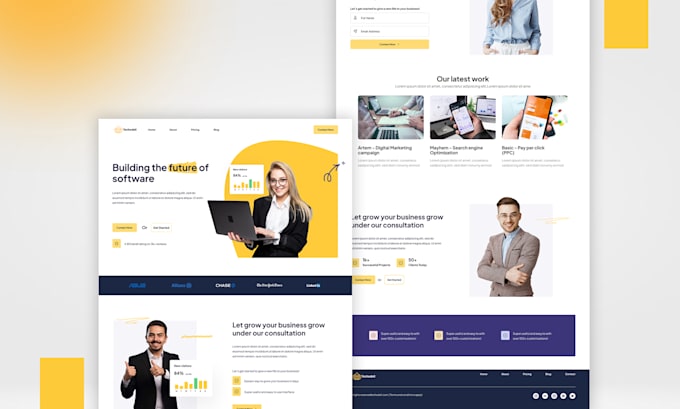 Design attractive landing page design ui ux design figma template by ...