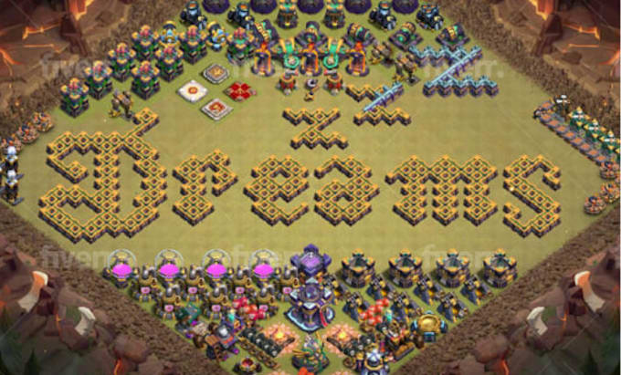 Design your name in clash of clans village using walls by Zainm24 | Fiverr