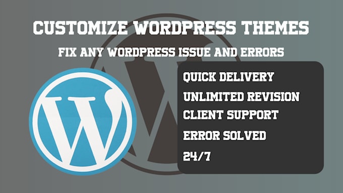 Fix wordpress critical error white screen and customize wordpress by Yasir_ir | Fiverr