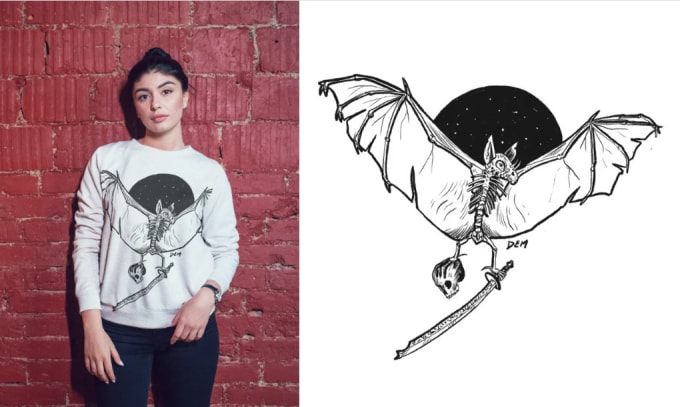 Create line art illustration for t shirt design by Ludwig_clock | Fiverr