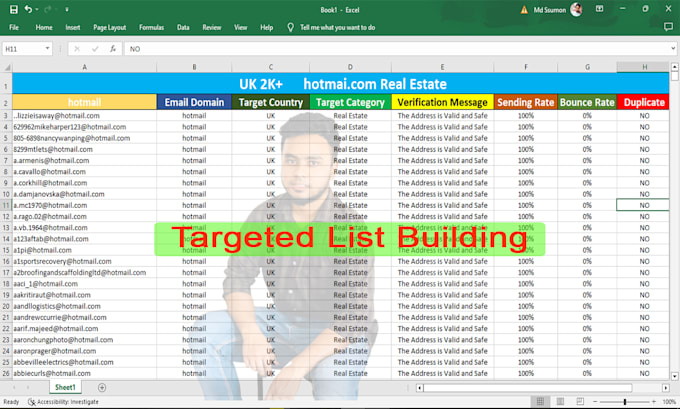 Collect niche targeted active and valid bulk email list for your ...