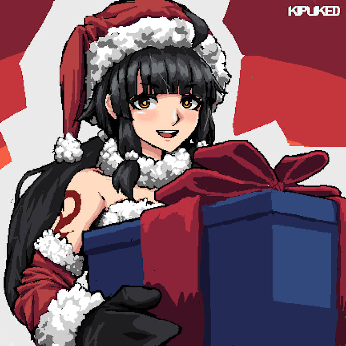 Draw you anime pixel art character portrait illustration by ...