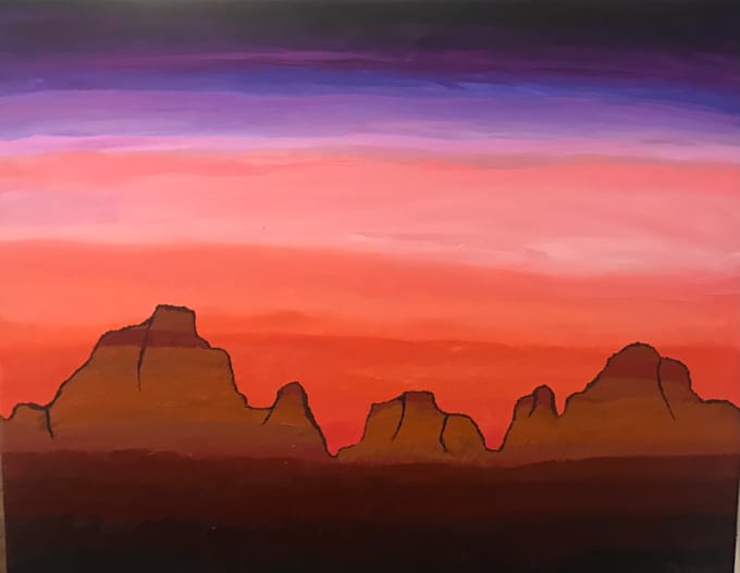 Physically paint mountain landscape art or abstract art by Jeremiaht ...