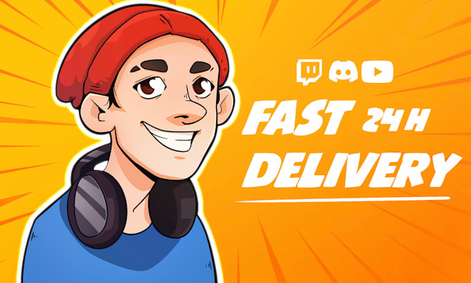 Draw a cartoon youtube avatar or mascot in 24 hours by Lanasi | Fiverr