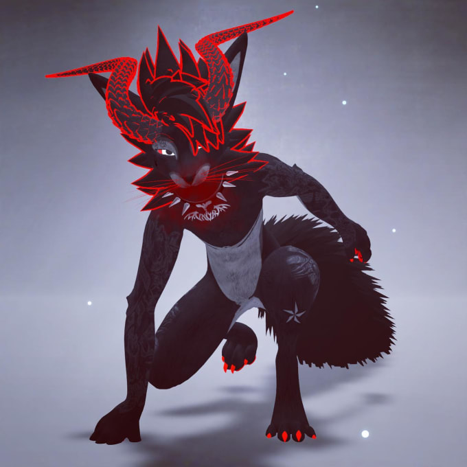 Model 3d Vrchat Furry Avatar Fursona Furry Nsfw 3d Vrchat Avatar Rigged Vrchat By Creativeb11