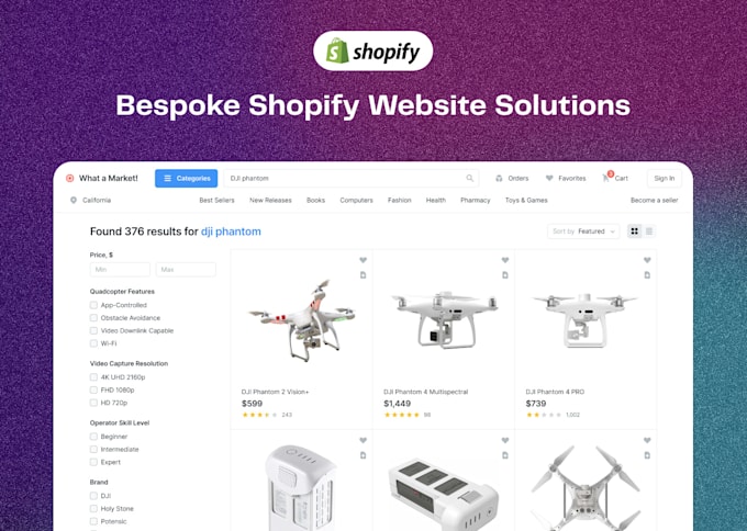 Help you design and build a bespoke shopify website by Mads_studio | Fiverr