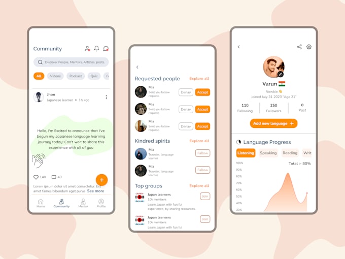 Do stunning mobile apps for ios, android, and web design, landing pages ...