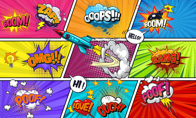 Design comic text, comic logo, words, pop art, and slogan by Tanzeel13 ...