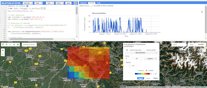 Do any remote sensing analysis using google earth engine by Gyanadapanda | Fiverr