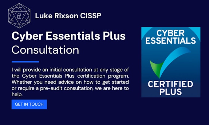 Provide cyber essentials plus consultation by Luke_lsec | Fiverr