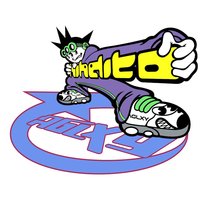 Make y2k designs, including typo, characters, and icon by Kurobacon ...