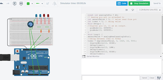 Do arduino project includes codes, simulation and circuit design by Aqsanaz521 | Fiverr