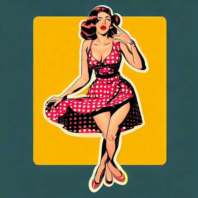 Make Custom Pin Up Girls Illustration For You By Kloukerpillar Fiverr