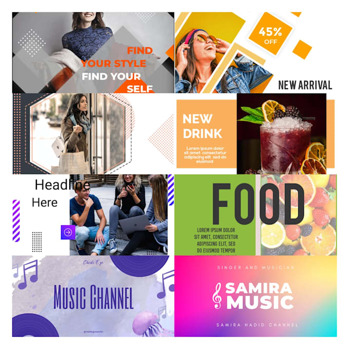 Design youtube package logo and banner header by Palithasarat339 | Fiverr