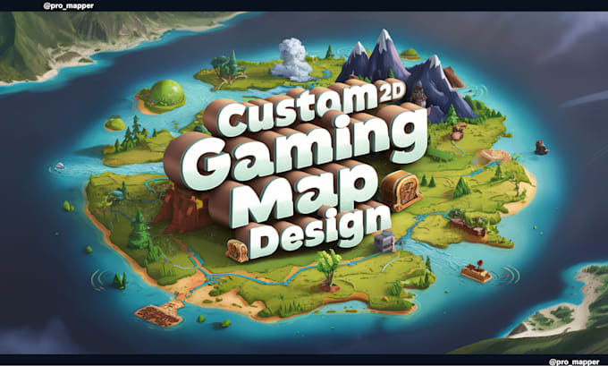 Do gaming island map, 2d or 3d design illustration by Pro_mapper | Fiverr