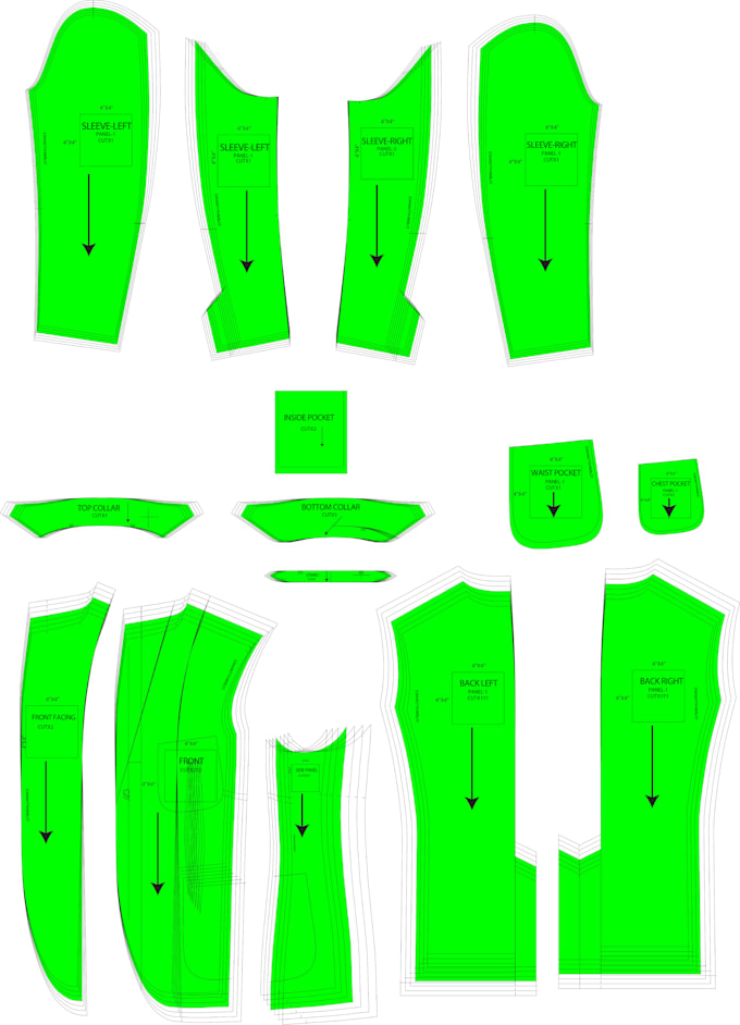 Create digital sewing pattern,clothing pattern do pattern making and ...