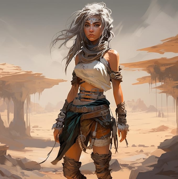 Draw a character , concept art, fantasy , digital painting by ...