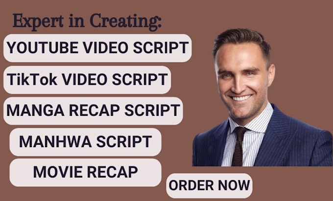 Write professional youtube script,tiktok script,manga recap,manhwa,movie recap by Mascot_001 ...