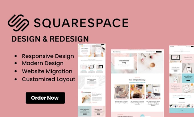 Develop responsive squarespace website design or redesign squarespace by Ruby_graphic | Fiverr