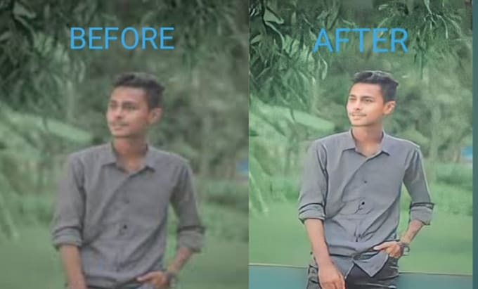 Enhance, improve, upscale low res photo to high resolution and restore ...