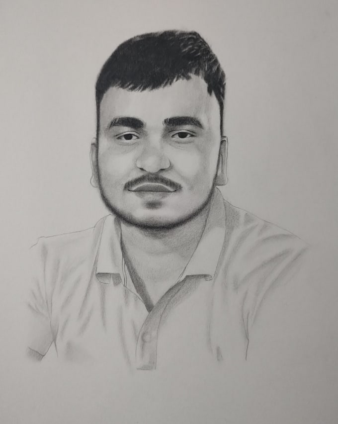 Draw Your Realistic Portrait In Graphite On A A4 Sheet By Crimson Blew