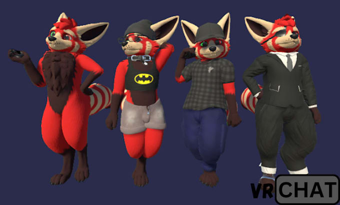 Do 3d model, vrchat avatar, furry avatar for vtuber, facerig, vrchat by ...