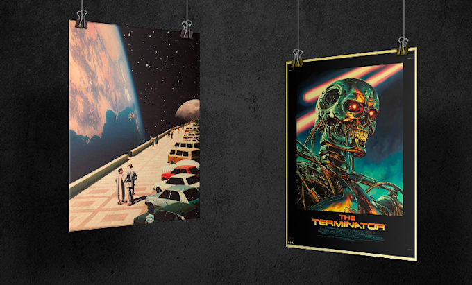 Design illustrates, retro vintage posters, modern, classic, travel ...