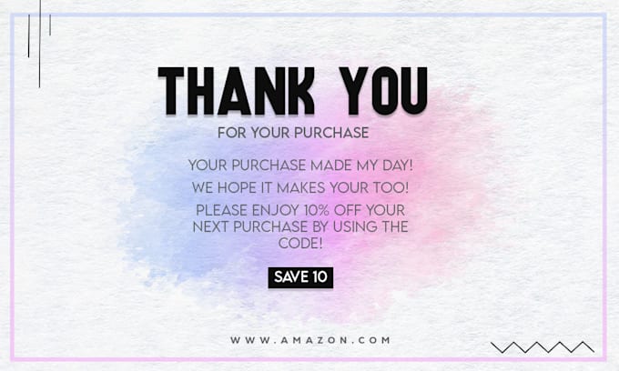 Design amazon thank you card and product card by Shani_designs1 | Fiverr