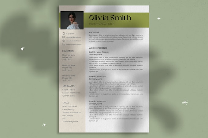 Create a custom resume design for you by Sigell | Fiverr