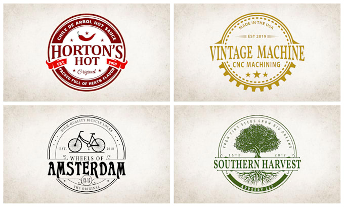 Create retro vintage and badge logo design for you by Rahimaakterrahi ...