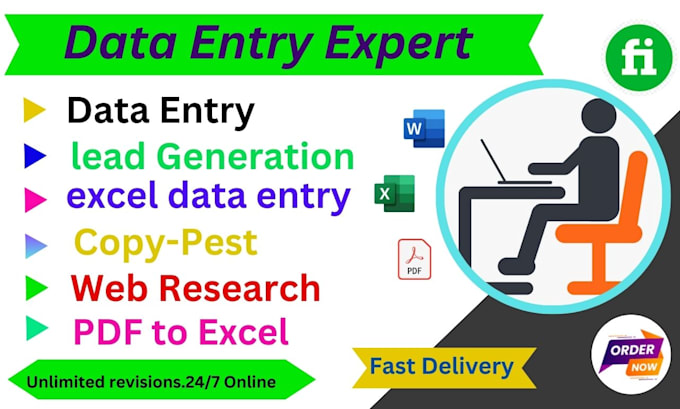 Do data entry web research excel data entry copy pest work in low price by Inkobir | Fiverr