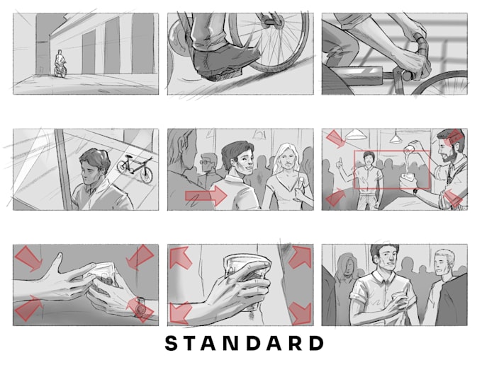 Draw a storyboard for your spot, film, script or project by Madlenart ...