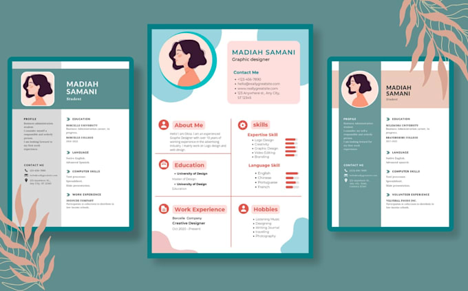 Design a professional and formal resume cv design by Madiah_samani | Fiverr