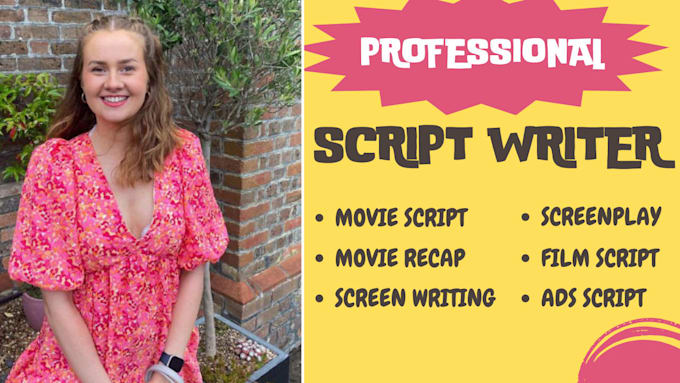 Write movie script, screenplay, screenwriting, script writing, film ...