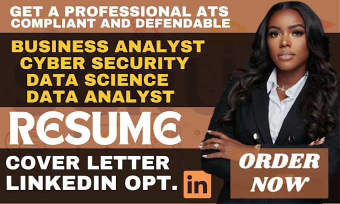 Rewrite ats cybersecurity, data science, business analyst resume, cover ...