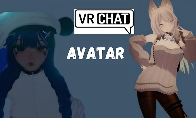 Make anime vrchat avatar vrc avatar vr character sfw furry fursona ...