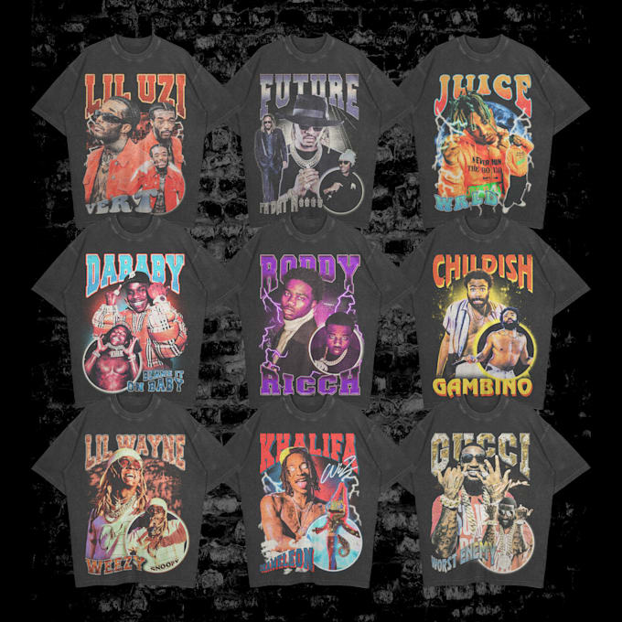 Design an extraordinary vintage 90s bootleg rap designs by Rikrikdesign ...