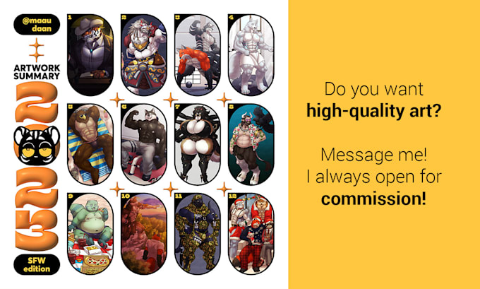 Draw bara furry illustration in anime and manga style by Maaudaan | Fiverr